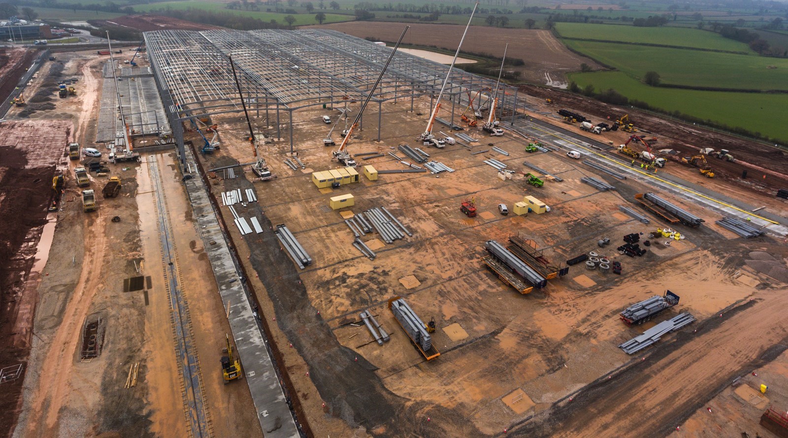 Progress on 562,000 sq ft Screwfix building at Prologis Park Fradley ...